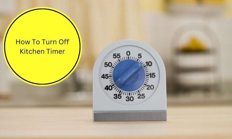 How To Turn Off Kitchen Timer - House Arctic